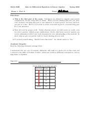 S B Exam A Solutions Pdf Math B Intro To Differential