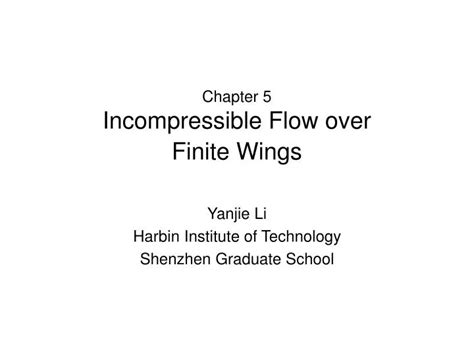 Ppt Chapter Incompressible Flow Over Finite Wings Powerpoint