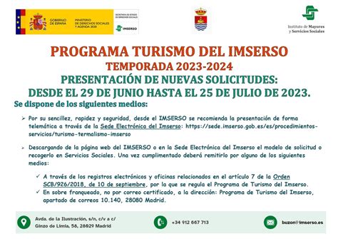 Solicitud Viajes Imserso 2023 2024 Paso A Paso En La Agencia O Por