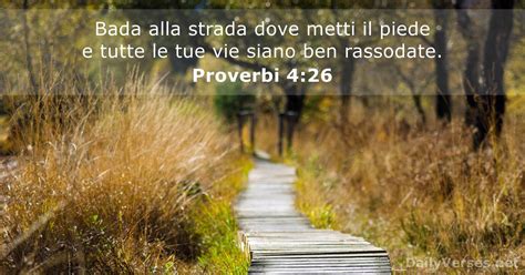 11 Agosto 2022 Versetto Della Bibbia Del Giorno Proverbi 4 26