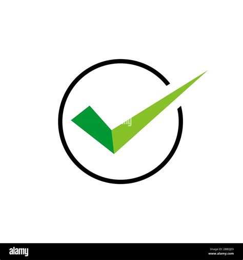 Green Check Mark Logo Template Illustration Design Vector EPS 10 Stock