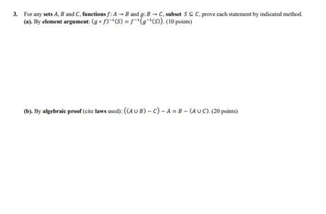 solved for any sets a b and c functions f a→b and g b→c