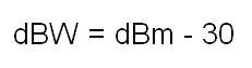 Dbm To Dbw Converter Converters And Calculators