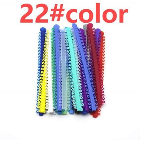 1000 Ties 20 Sticks Dental Orthodontic Elastic Ligature Ties Colorful