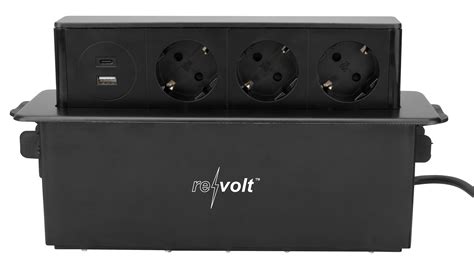 Revolt Versenkbare Fach Einbau Tischsteckdose Usb C Pd Qc