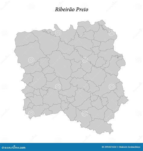 Ribeirao Preto City Brazil Municipality Vector Map Green Street Map