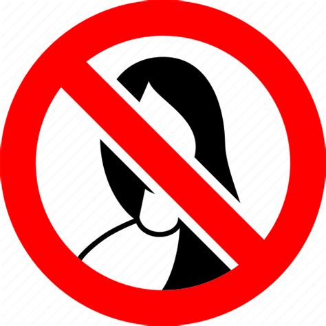 Hair Long Hair Lose Prohibited Prohibition Sign Woman Icon