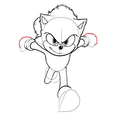 How To Draw Sonic From The Movie Sketchok Easy Drawing Guides