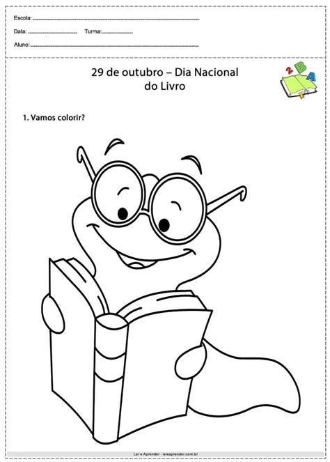Atividades para o Dia do Livro Educação Infantil Atividades Educativas
