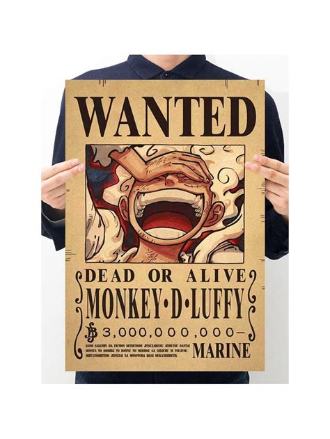 Luffy Wanted Poster One Piece Poster Manga 3 Billion Bounty Anime