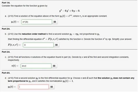 get answer part 1 4 consider the equation for the function y given by a transtutors