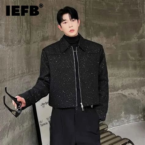 IEFB Chaqueta Con Cremallera De Doble Apertura Para Hombre Abrigo Corto