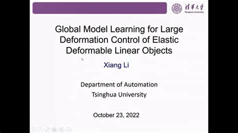 global model learning for large deformation control of elastic deformable linear objects xiang