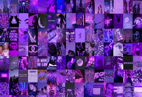 Euphoria Aesthetic Wall Collage Kit Y K Wall Collagepurple Etsy