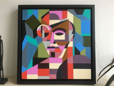 Cubist Portrait 2 Painting By Koola Adams Artmajeur