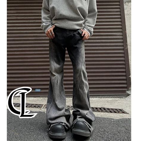 Opium Baggy Flared Jeans Chunky Stack Jeans Streetwear Etsy UK
