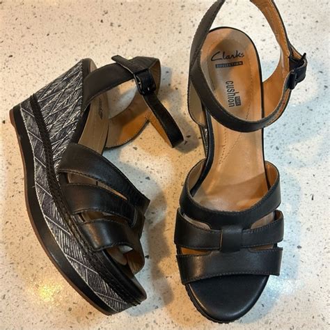 Clarks Shoes Clarks Collection Zia Noble Black Platform Espadrille