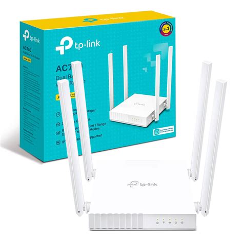 ROUTER AC DOBLE BANDA TP LINK ARCHER C24 750MBPS 4 ANTENAS 5DBI
