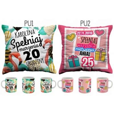 Prezent Urodziny Poduszka Kubek