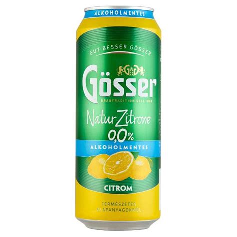 Gösser Natur Zitrone citromos alkoholmentes sörital 0 0 5