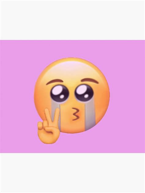 Crying Peace Sign Emoji Sticker For Sale By Amarzing Redbubble