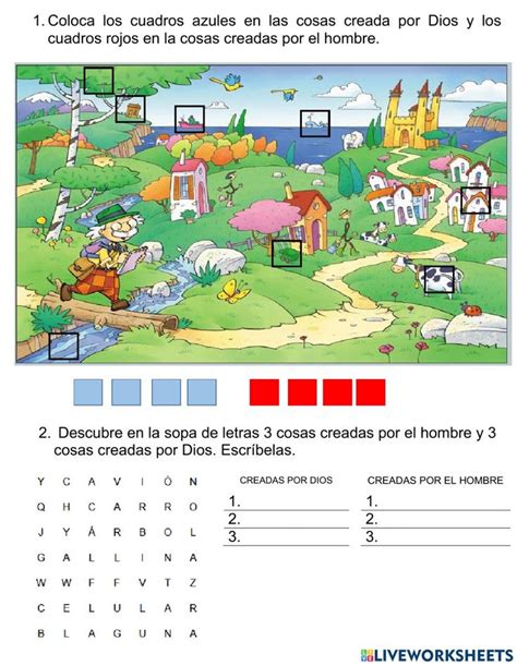 Los Humanos Completamos La Obra De Dios Worksheet