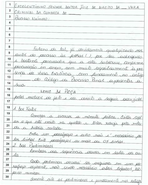 OAB Modelo de PeÇa DIREITO PENAL Oab