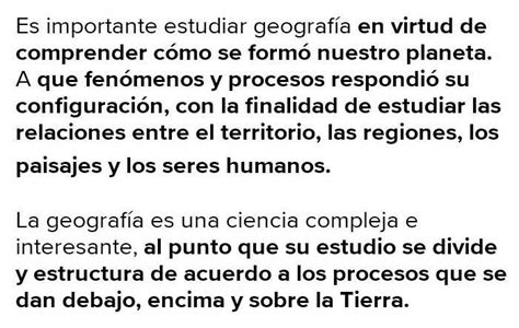 Porque Aprender Geografia Pareciera Ser Poco Importanteayunme Plis Doy