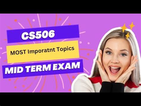 Cs506 Most Important Topics For Mid Term Exam Fall 2023 CS506 YouTube