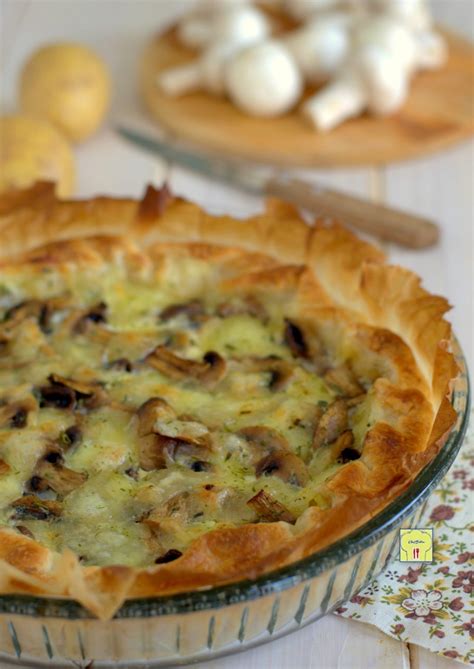TORTA SALATA FUNGHI E PATATE Sfiziosa Facile E Gustosa
