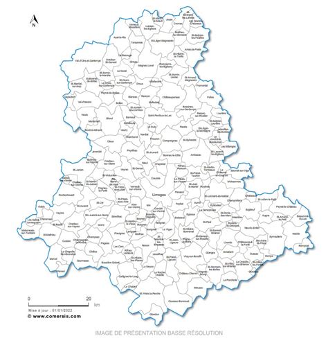 Carte Personnalisable Des Villes Et Communes De La Haute Vienne