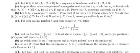 solved 2 let d c r let d → r} be a sequence of
