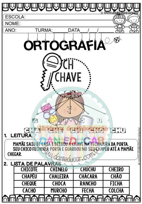 Ortografia 3 Ano Ch Dani Educar
