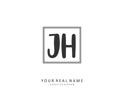 J H JH Initial Letter Handwriting And Signature Logo A Concept