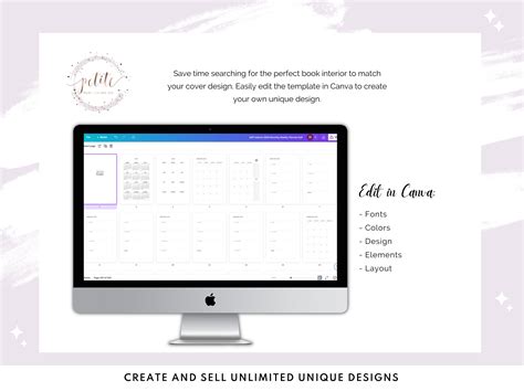 Planner Kdp Interior Monthly Weekly Planner Kdp Canva Template