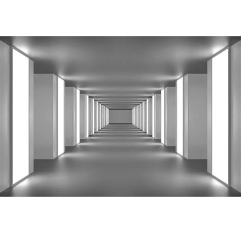 Fototapeta czarno biała Głębia tunelu Powiększająca optycznie wnętrze
