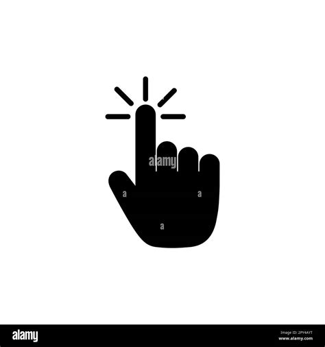 Hand Click Icon Vector Clicking Finger Icon Pointer Icon Stock Vector