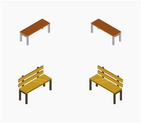 Shapes Encapsulated Postscript Bench Isometric Vector