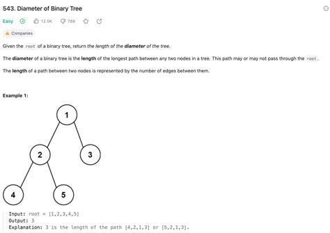 리트코드 543번 diameter of binary tree python