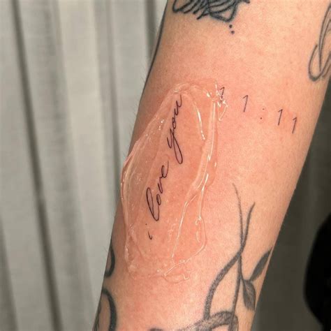 I Love You Lettering Tattoo Located On The Forearm