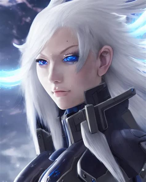 Perfect White Haired Girl Warframe Armor Beautiful Stable