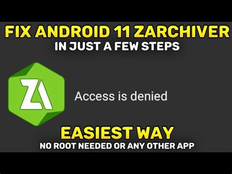 Fix Access Denied Problem In Zarchiver How To Fix Access Denied