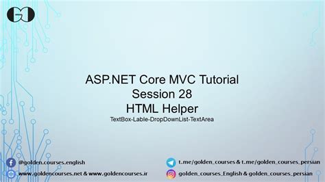 HTML Helper In ASP NET Core Part 1 Session 28 YouTube