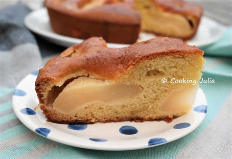COOKING JULIA GÂTEAU MOELLEUX AUX POIRES