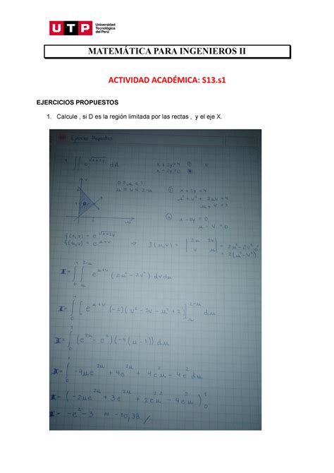 S13 s1 Tarea S13 Matemática para ingenieros II ACTIVIDAD