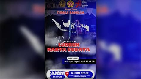 LUDRUK KARYA BUDAYA MOJOKERTO PIMPINAN EDY KARYA GEGER 27 AGUSTUS