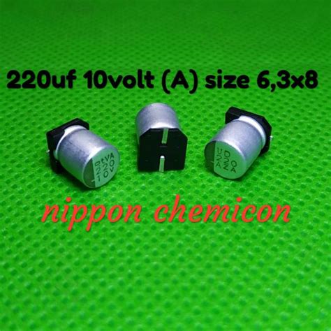 Jual Solid Kapasitor Capasitor Elko Elco SMD 220uf 10v 220 Uf 10 Volt A