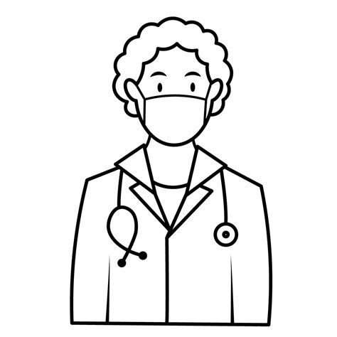 Dibujo de médico para colorear e imprimir Dibujos y colores