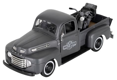 Model Maisto Harley Davidson WLA Flathead Ford F1 Pickup Skala 1 24