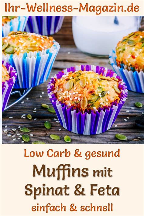 Low Carb Eiermuffins mit Spinat und Feta gesundes Rezept fürs